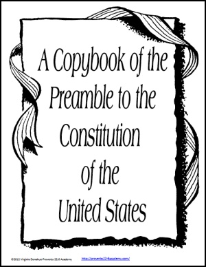 Copybook of the Preamble to the United States Constitution | Proverbs ...